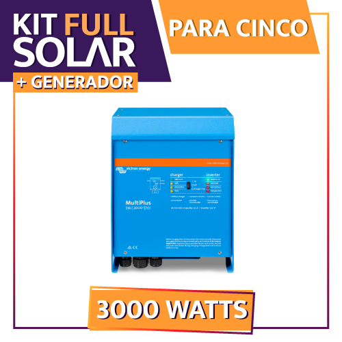 3000W – OFF GRID KIT FULL SOLAR+GENERADOR - METASOLAR