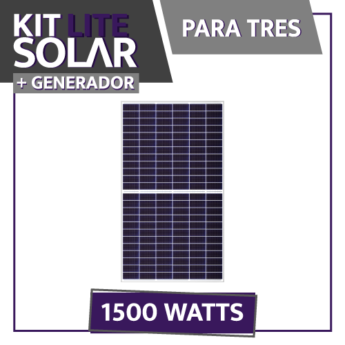 1500W – OFF GRID KIT LITE SOLAR+GENERADOR - METASOLAR
